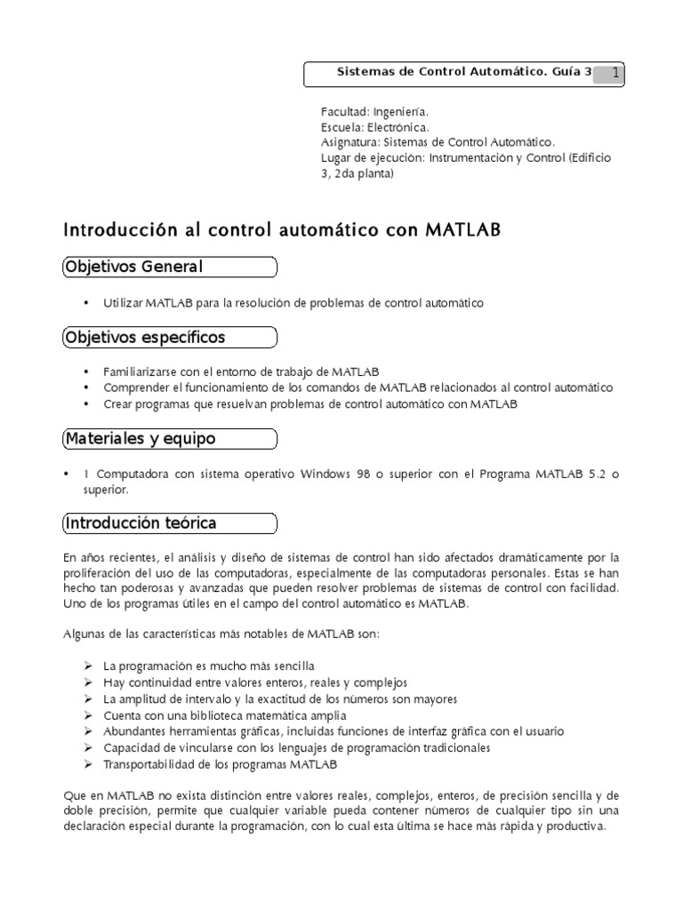 Apuntes Matlab Guia 3 | PDF | Archivo de computadora | Programación