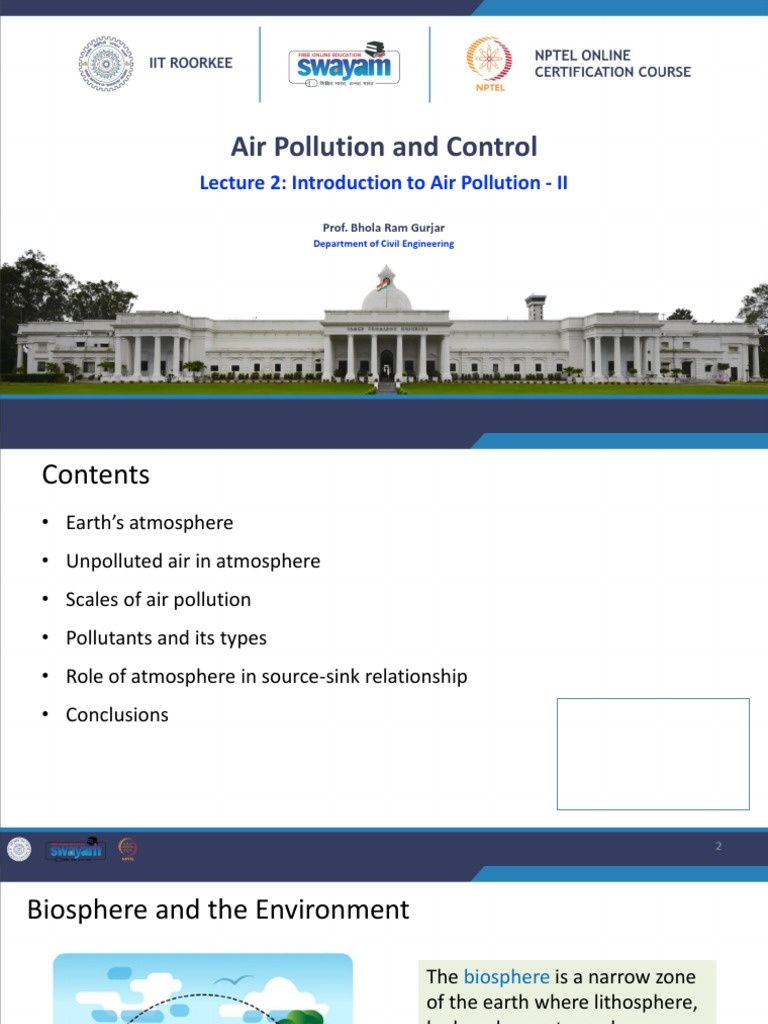 L2 - BRG - Introduction To Air Pollution - II | PDF | Atmosphere Of Earth | Air Pollution