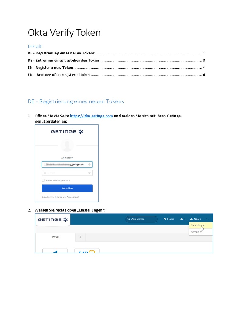 Okta Verify Token | PDF