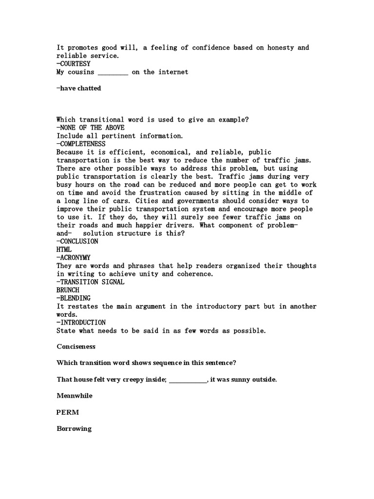 Eapp Exam 2nd Quarter | PDF | Public Transport | Traffic Congestion