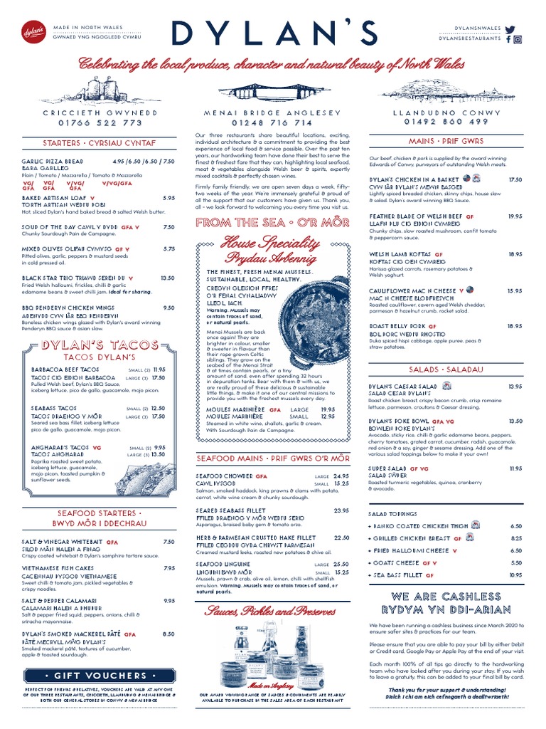 Dylans Spring Summer Menu 2023 | PDF | Hamburgers | Pizza