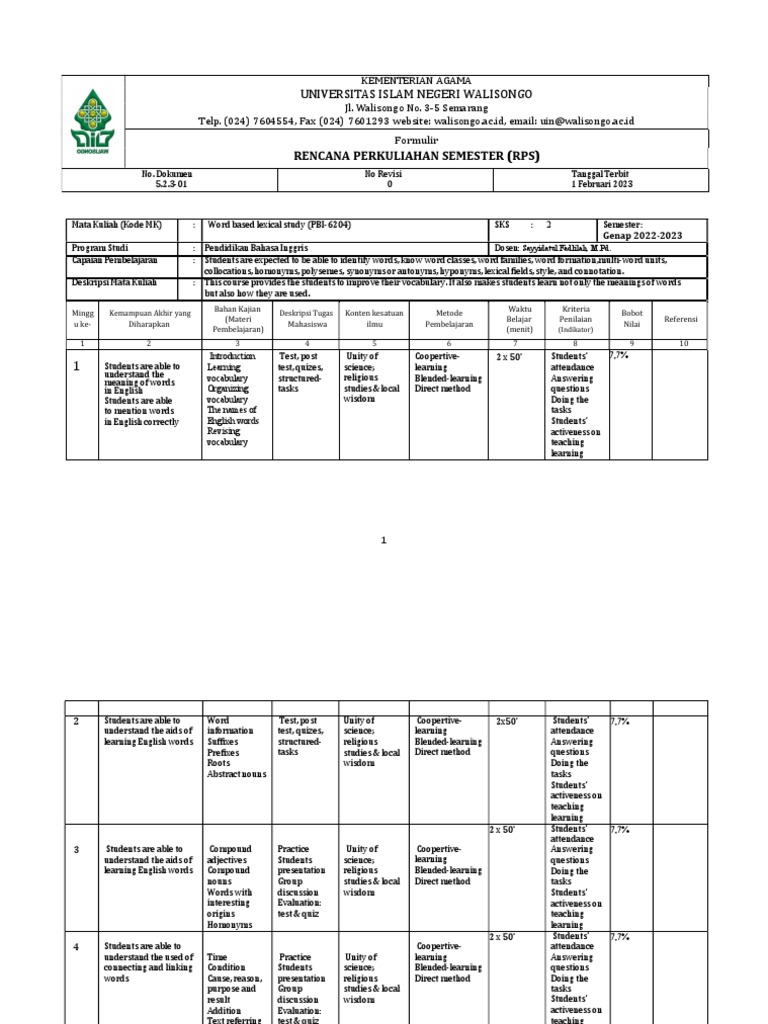 RPS Fixed - Word Based Lexical Studies | PDF | Science | Word