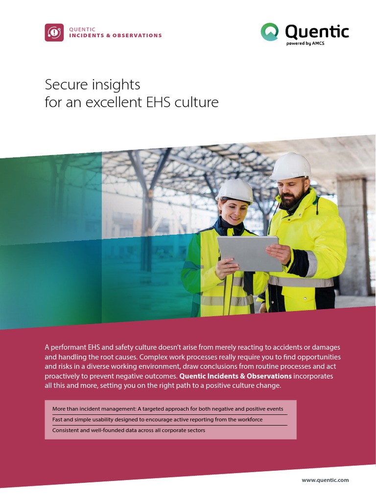 Quentic Incidents and Observations | PDF | Risk | Occupational Safety And Health