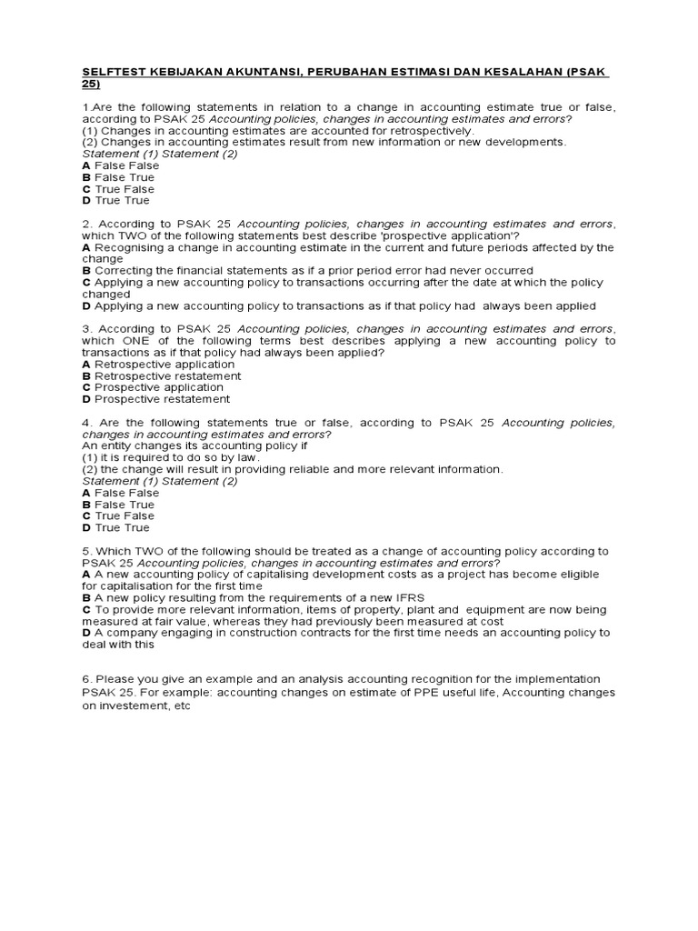 Understanding PSAK 7, 10, and 25 Compliance | PDF | Business | Finance ...
