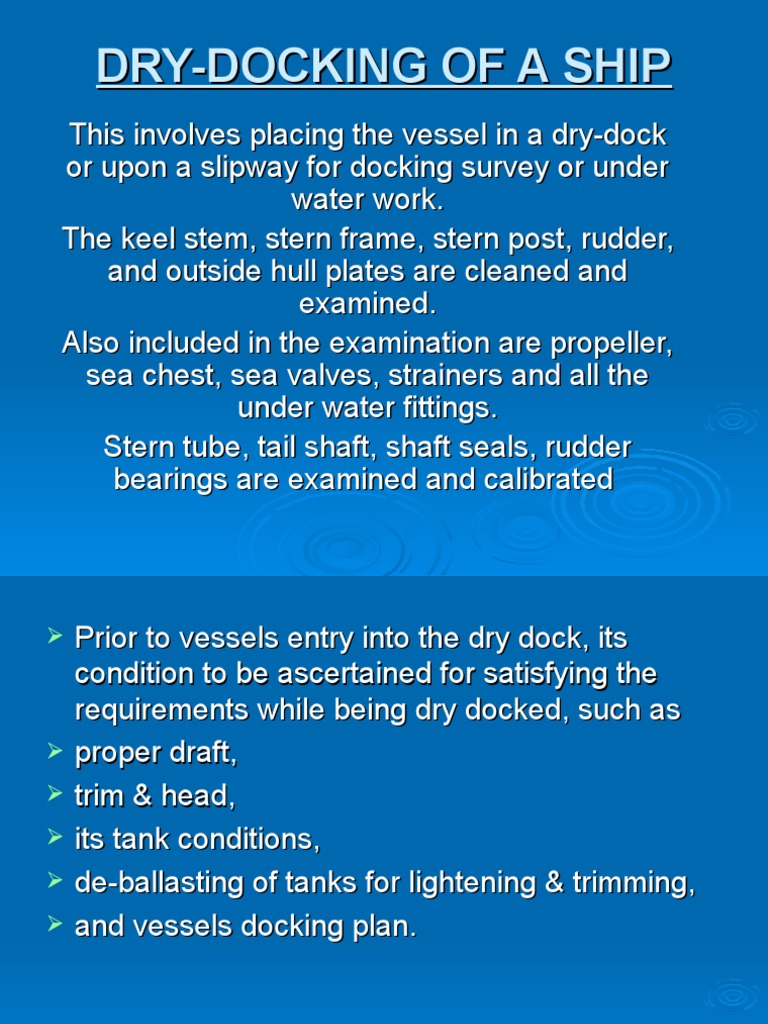 K01dry-Docking of A Ship | Download Free PDF | Ships | Propeller