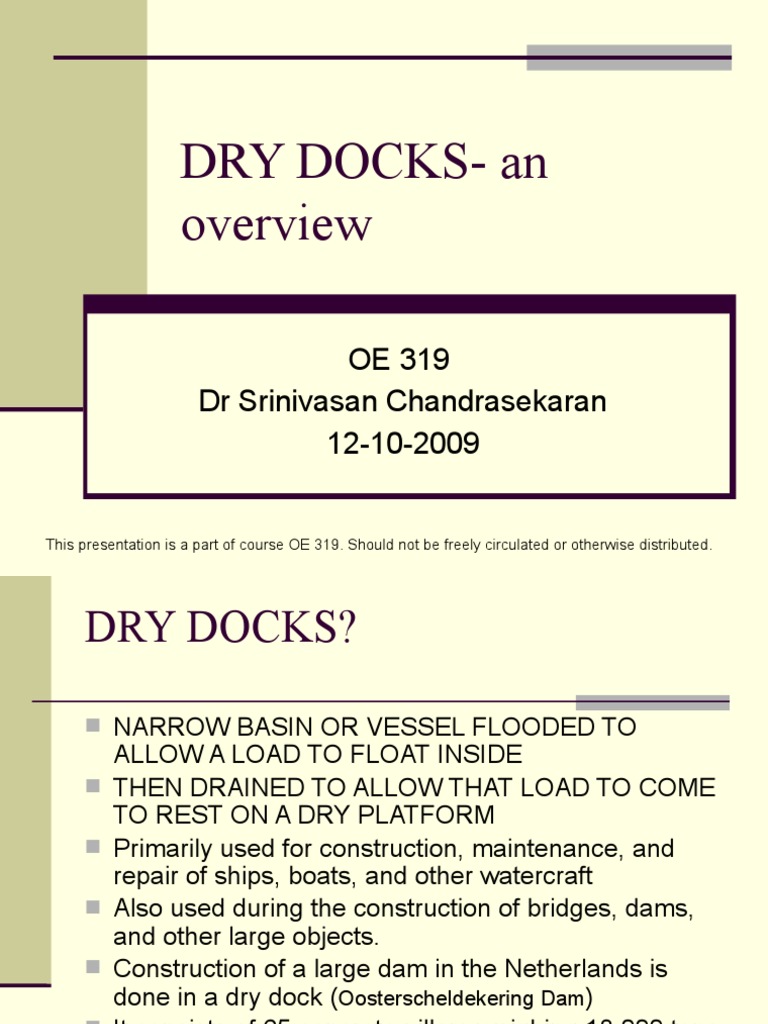 DRY DOCKS - An Overview | PDF | Ships | Watercraft