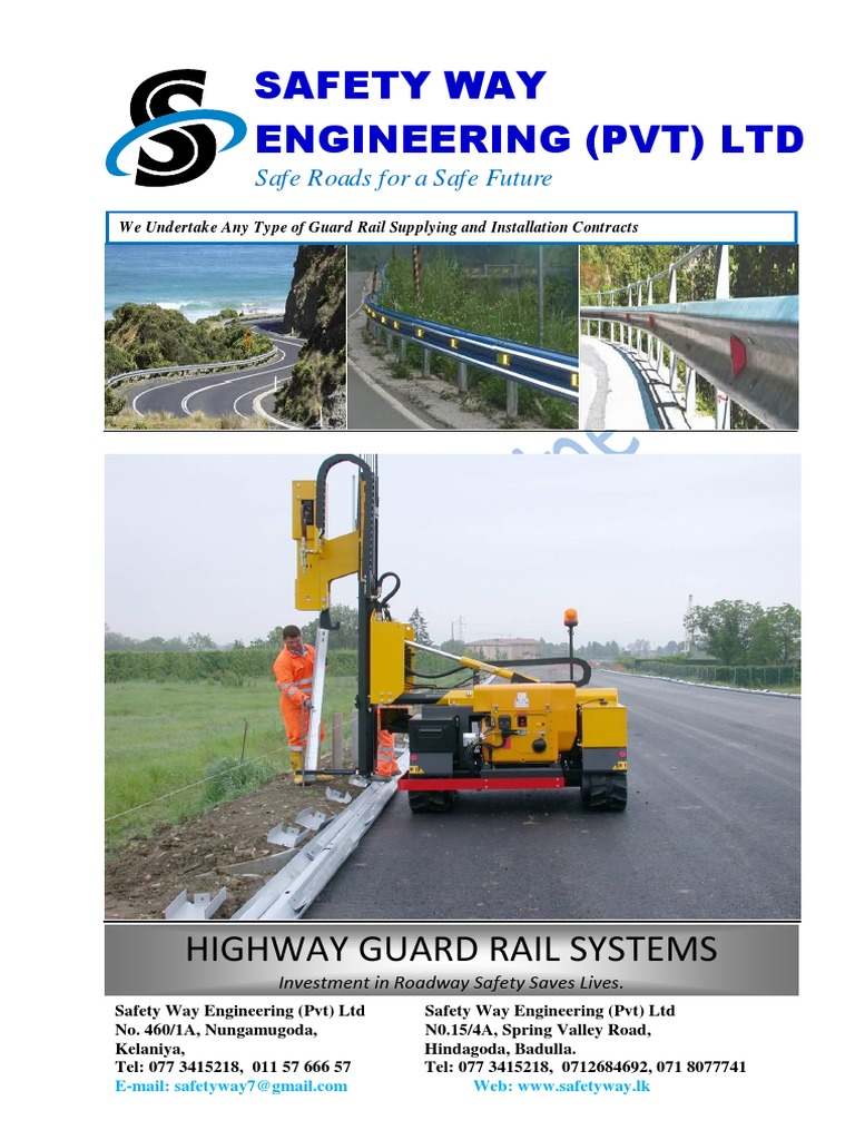W-Beam Guardrail Installation Guide | PDF | Road | Manufactured Goods