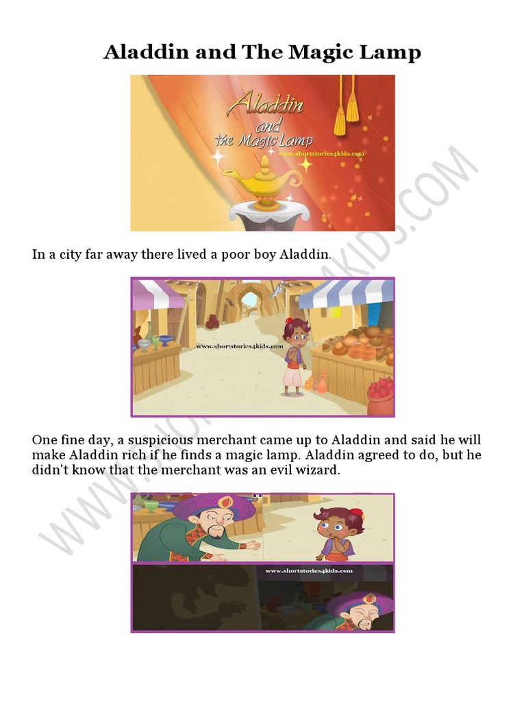 Aladdin and The Magic Lamp: in A City Far Away There Lived A Poor Boy ...