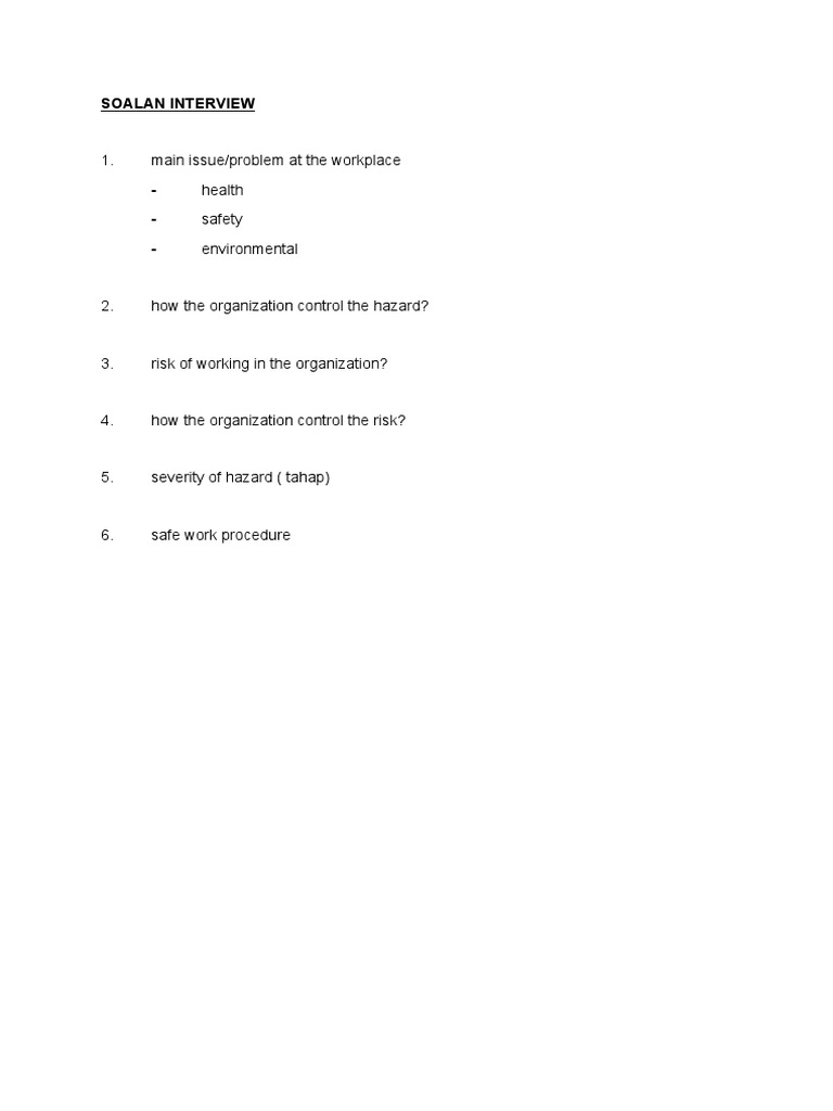 Soalan Interview | PDF