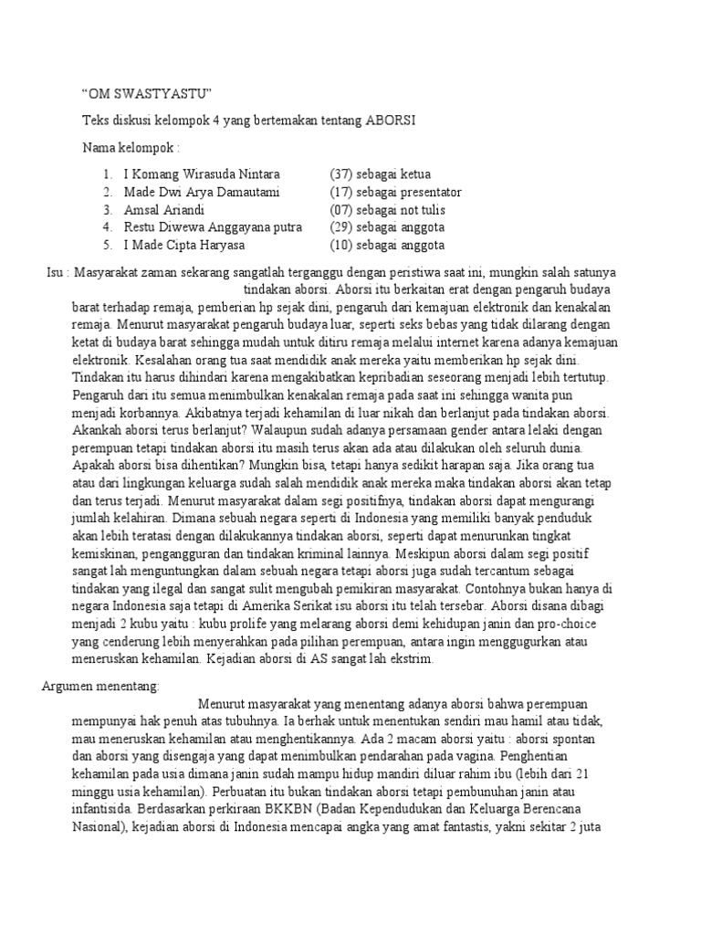 Print Teks Diskusi | PDF