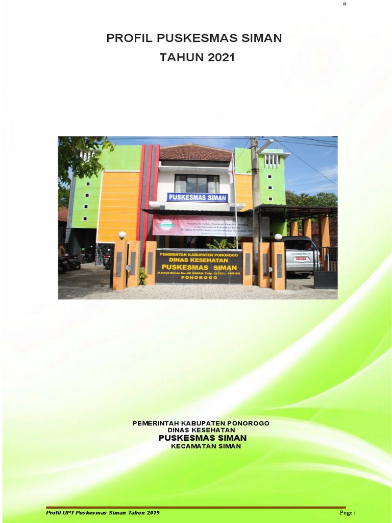 Profil Puskesmas Siman TAHUN 2021 | PDF