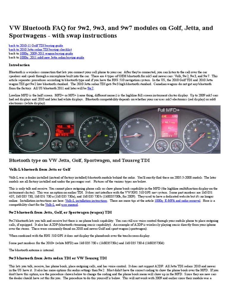 VW Bluetooth Module FAQ and How To Swap or Retrofit It in Your Jetta ...