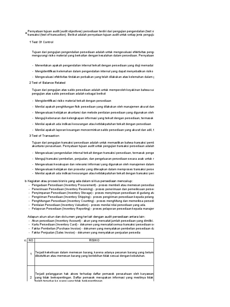 A 1 Test of Control | PDF