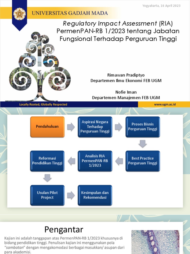 Regulatory Impact Assessment (Ria) : Permenpan-Rb 1/2023 Tentang Jabatan Fungsional Terhadap ...