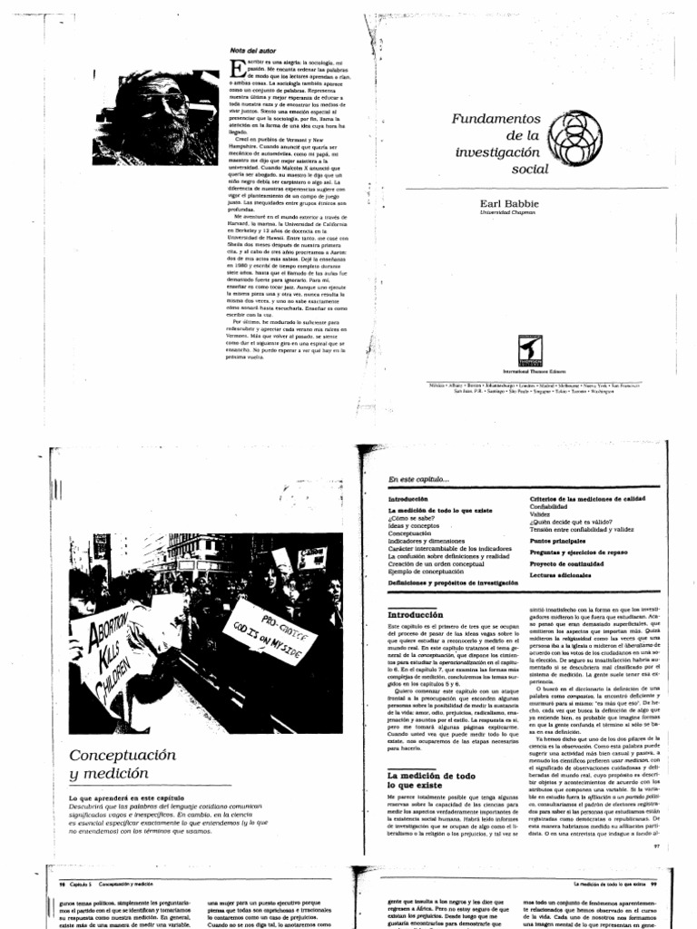 Babbie Fundamentos de La Investigacion Social | PDF | Medición | Mente