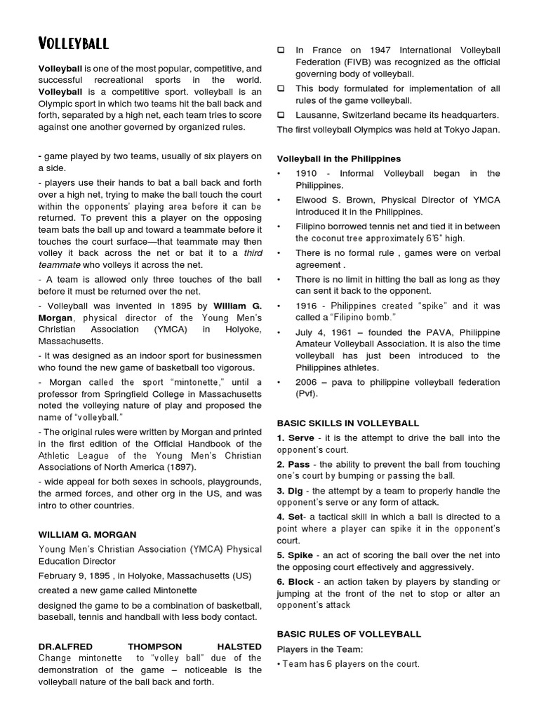 Volleyball | PDF | Volleyball | Sports