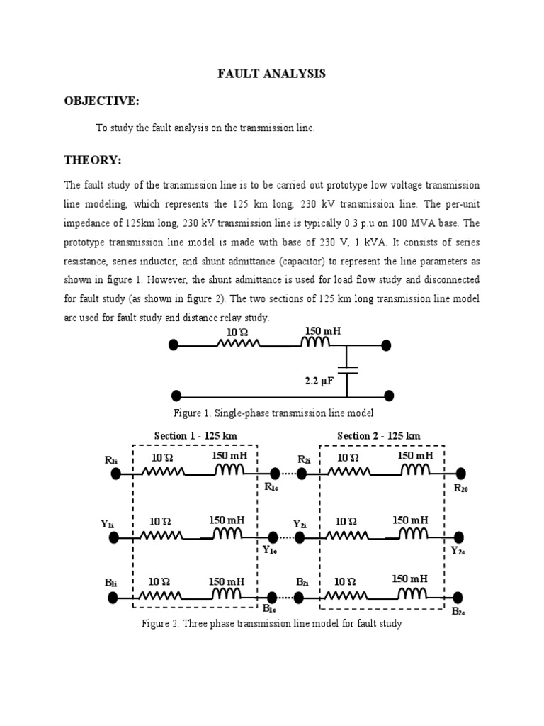 PSP Lab Manual Exp 3 Fault Analysis | PDF | Electric Power Transmission | Transmission Line