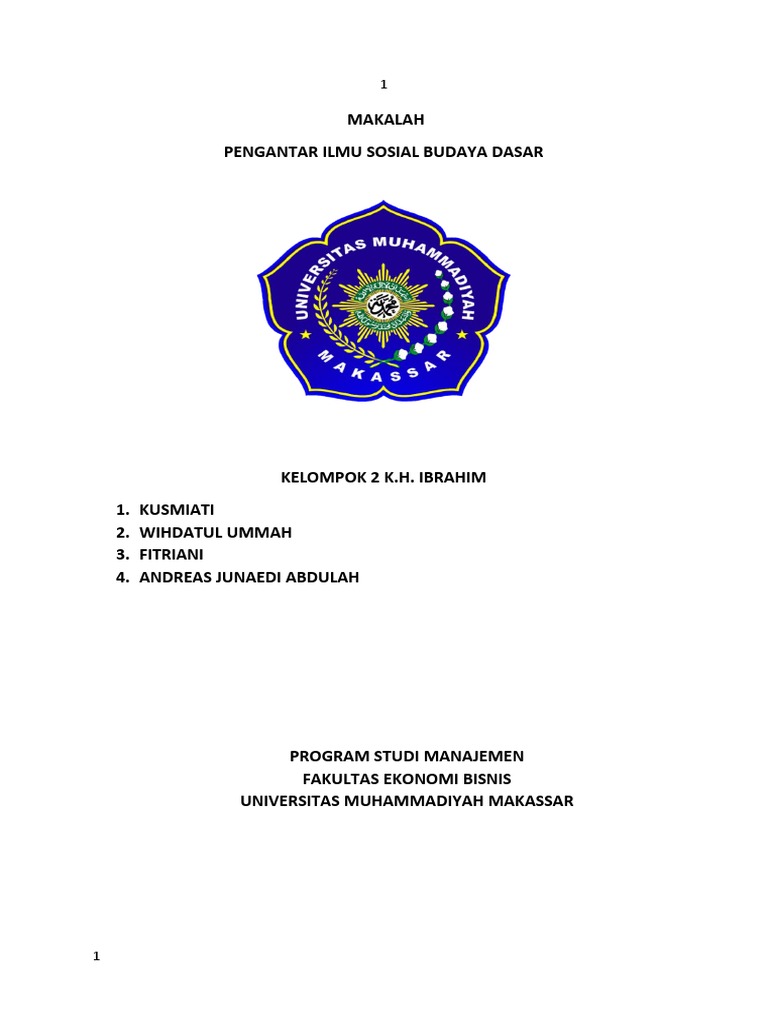MAKALAH Ilmu Sosial Budaya | PDF