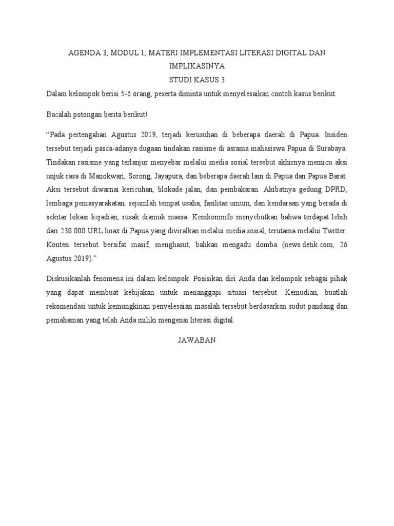 STUDI KASUS 3, KELOMPOK 2_ MATERI IMPLEMENTASI LITERASI DIGITAL DAN ...