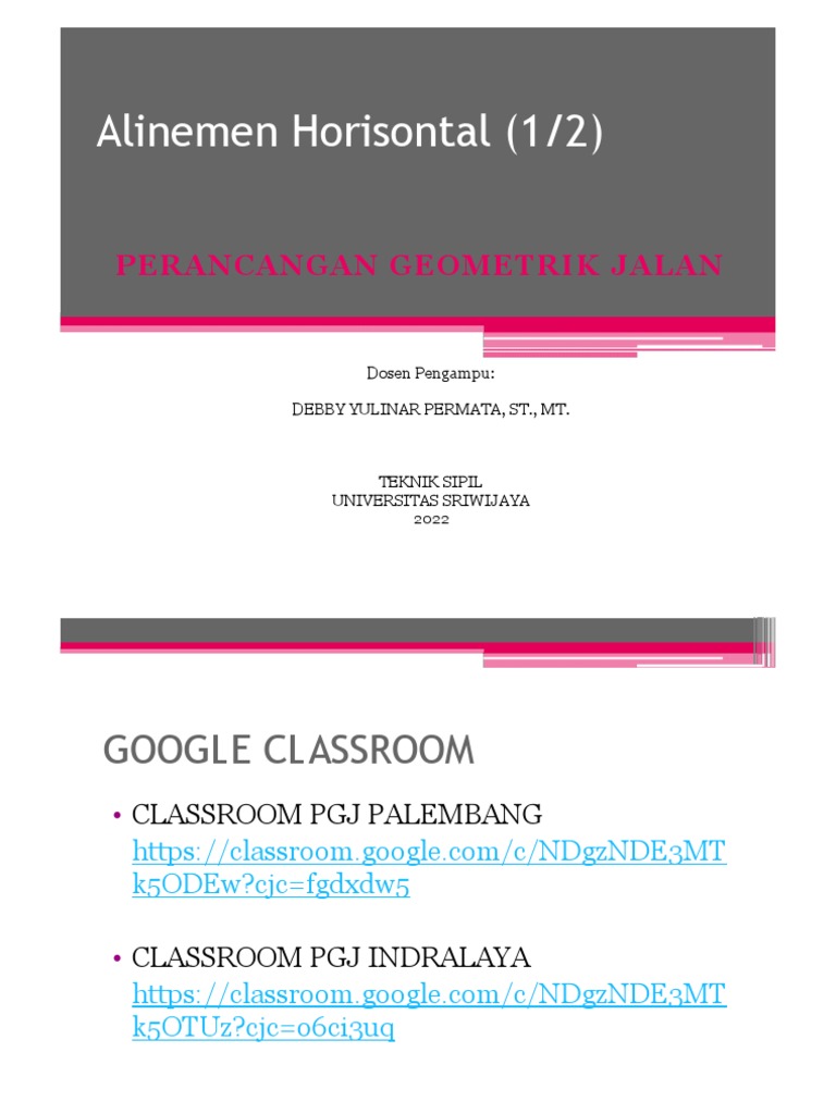 PGJ - Alinemen Horisontal 1 (Teori) - 2022 | PDF