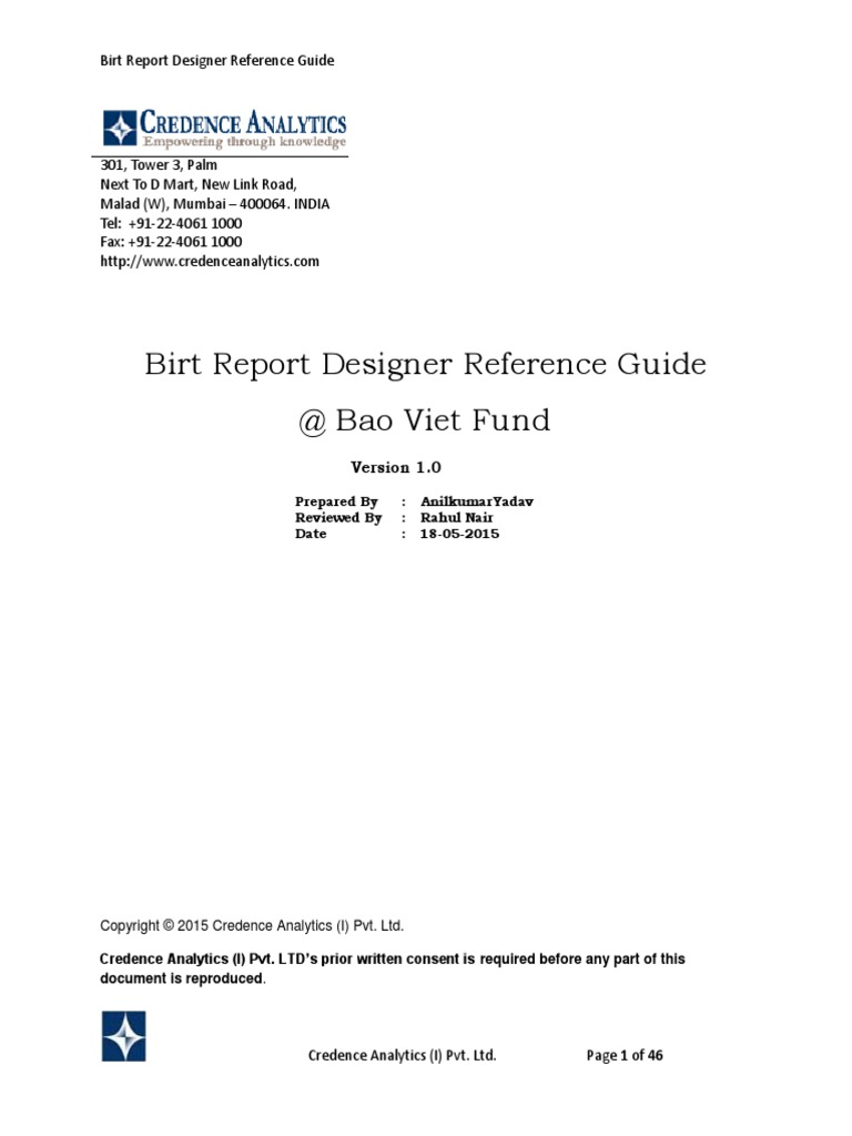 Birt Report Designer Reference Guide Pdf Analytics Button Computing