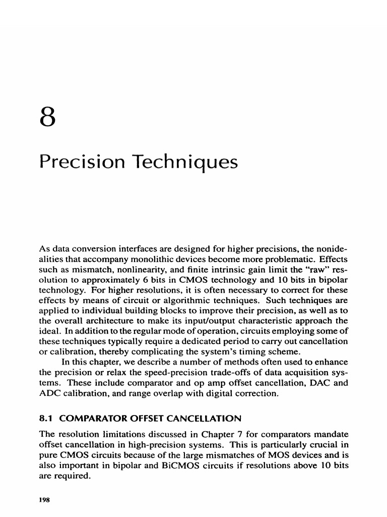 Precision Techniques: 8.1 Comparator Offset Cancellation | PDF