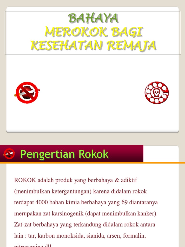 Bahaya Merokok Bagi Remaja Pdf