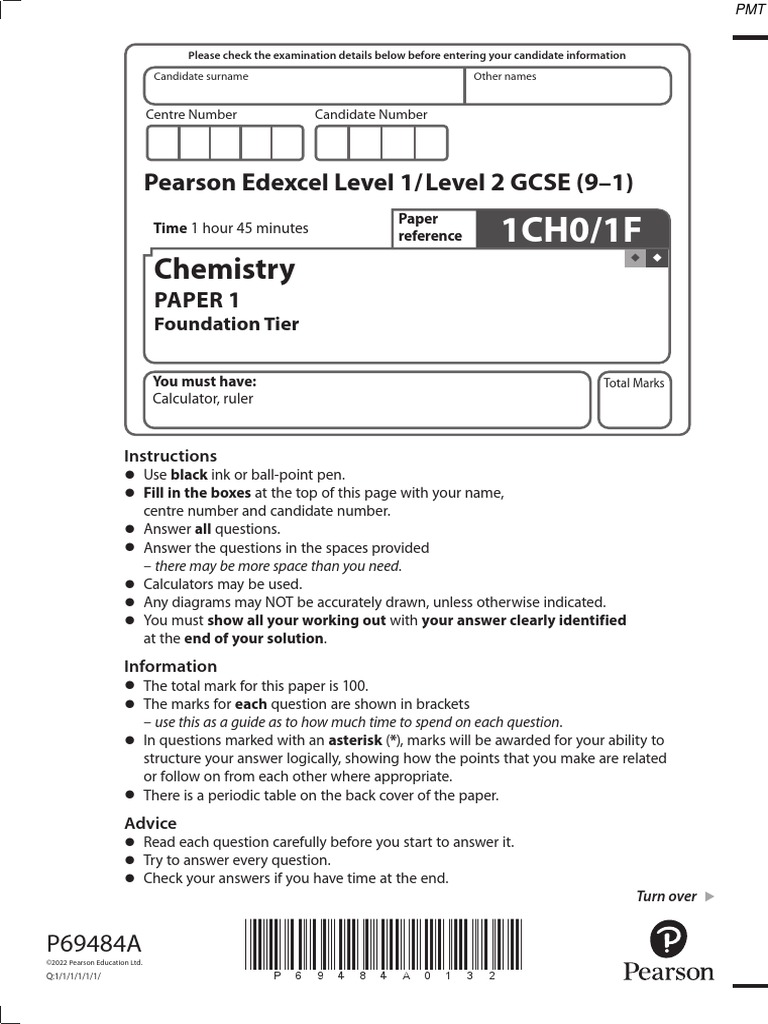 Chemistry: Pearson Edexcel Level 1/level 2 GCSE (9-1) | PDF | Ammonia ...