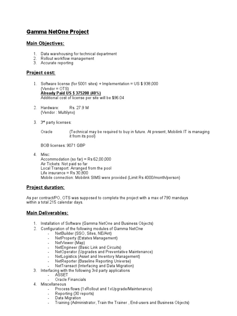 Gamma Projects v2 | PDF | Oracle Database | Short Message Service
