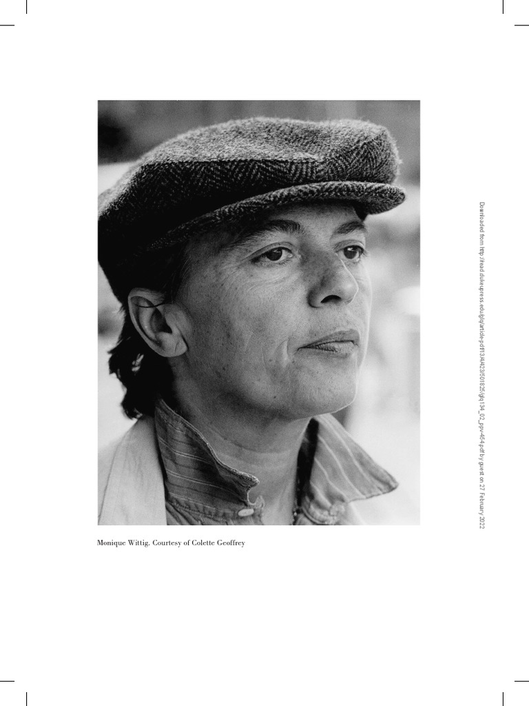 Monique Wittig's Materialist Utopia and Radical Critique | PDF | Karl ...