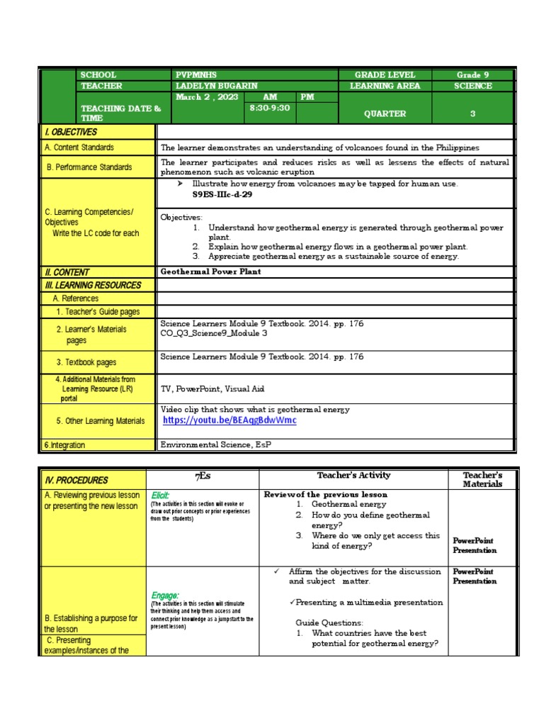 Geothermal Energy Day 3 LP | PDF | Learning | Energy Development