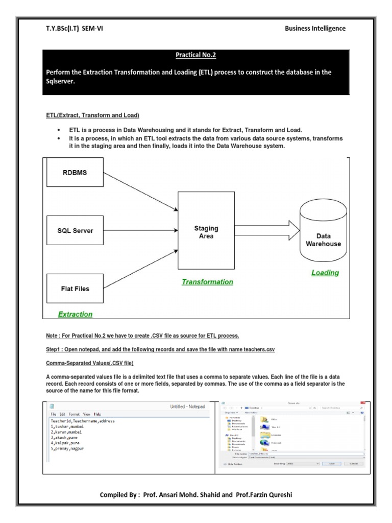 Practical No.2 Perform The Extraction Transformation and Loading (ETL) Process To Construct The ...