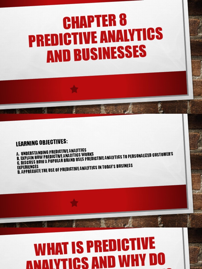 Chapter 8 PREDICTIVE ANALYTICS AND BUSINESSES | PDF
