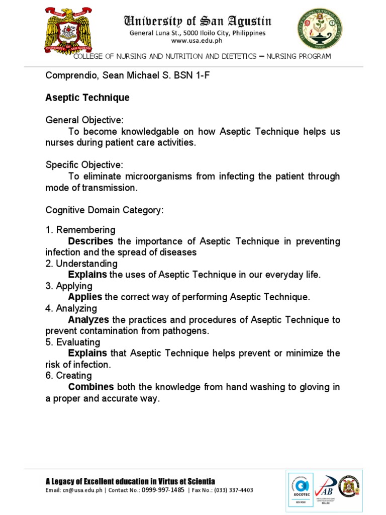 Aseptic Technique | PDF