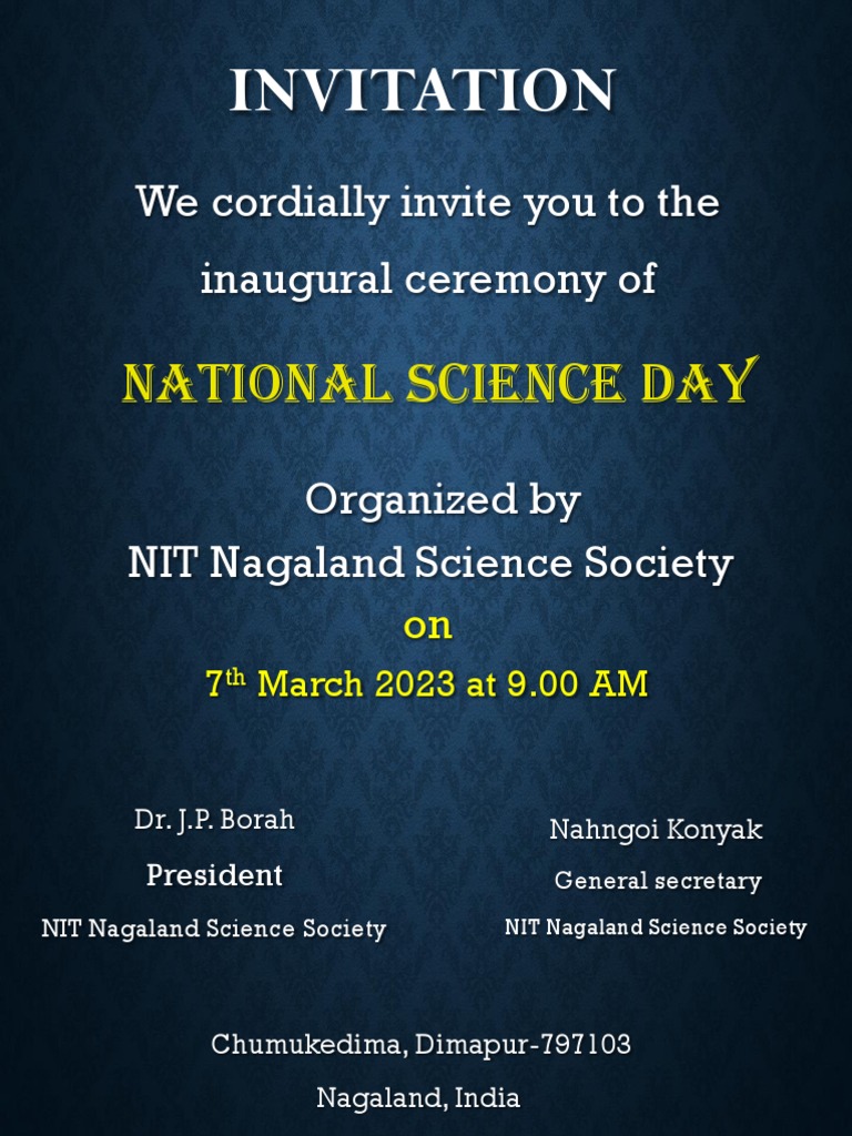 Invitation: National Science Day | PDF