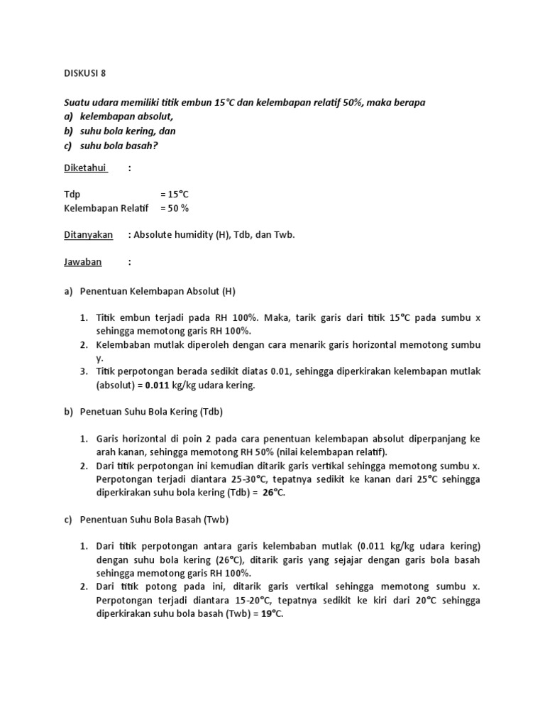 Kelembapan dan Suhu Udara pada Titik Embun | PDF