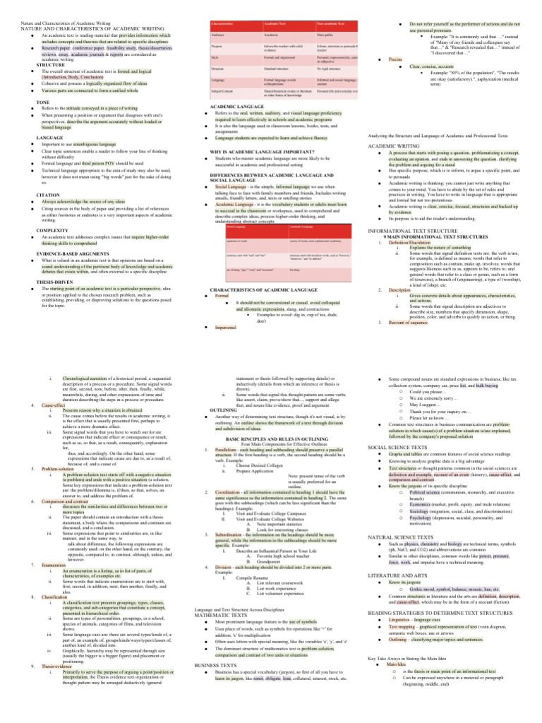 Nature and Characteristics of Academic Writing | Download Free PDF ...