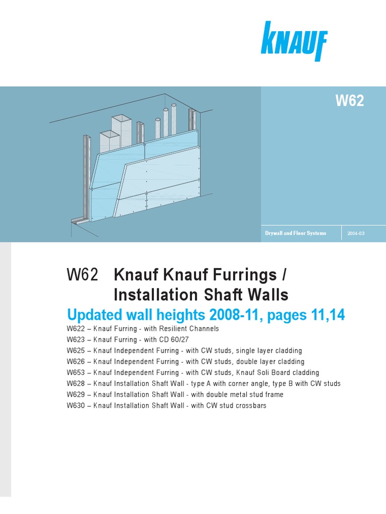 W62 Knauf Knauf Furrings /: Installation Shaft Walls | Download Free ...