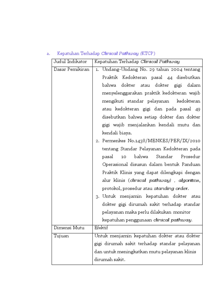 Kepatuhan Terhadap Clinical Pathway | PDF | Pengembangan Diri | Sains ...