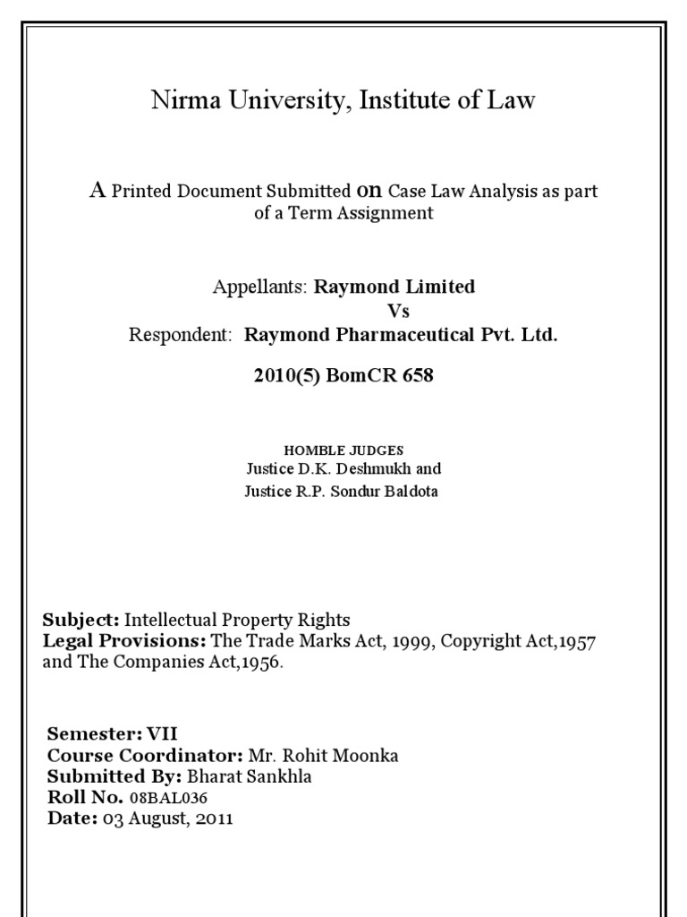 Ipr Case | PDF | Trademark Dilution | Trademark