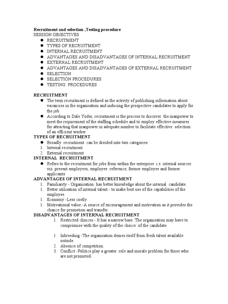 Recruitment and Selection | PDF | Recruitment | Test (Assessment)