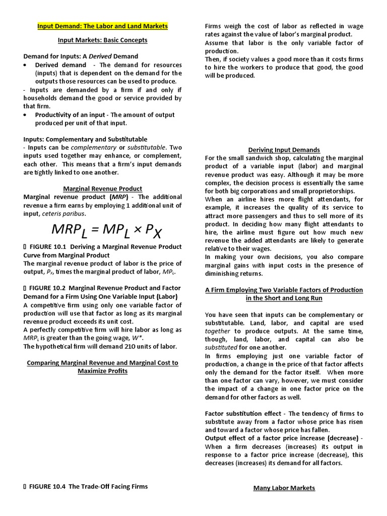 Finals Module | PDF | Labour Economics | Perfect Competition