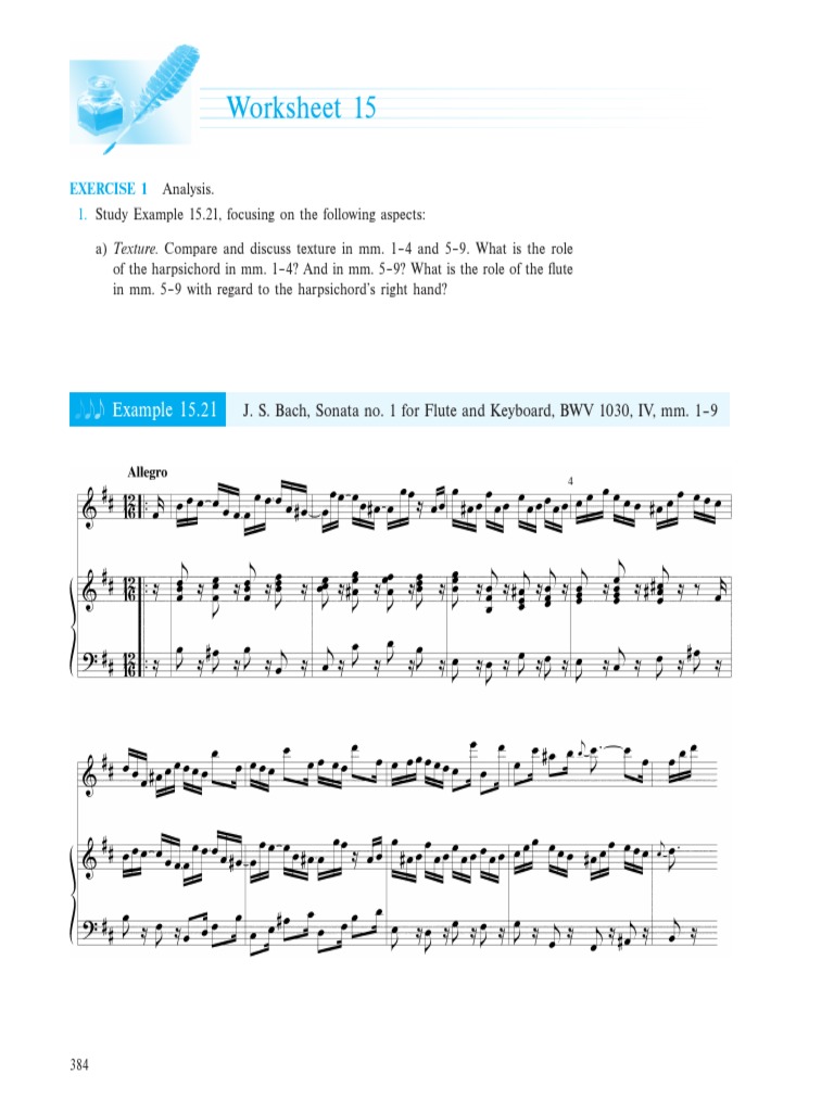 Worksheet 15 | PDF | Chord (Music) | Harmony