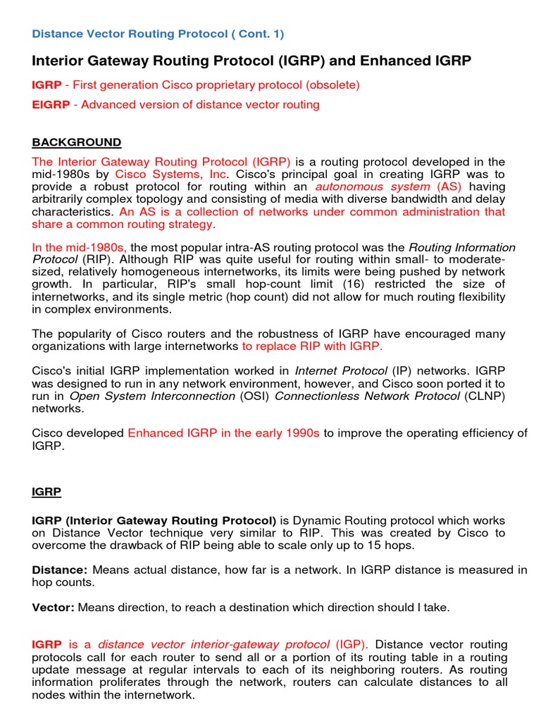 IGRP | PDF | Routing | Internet Standards