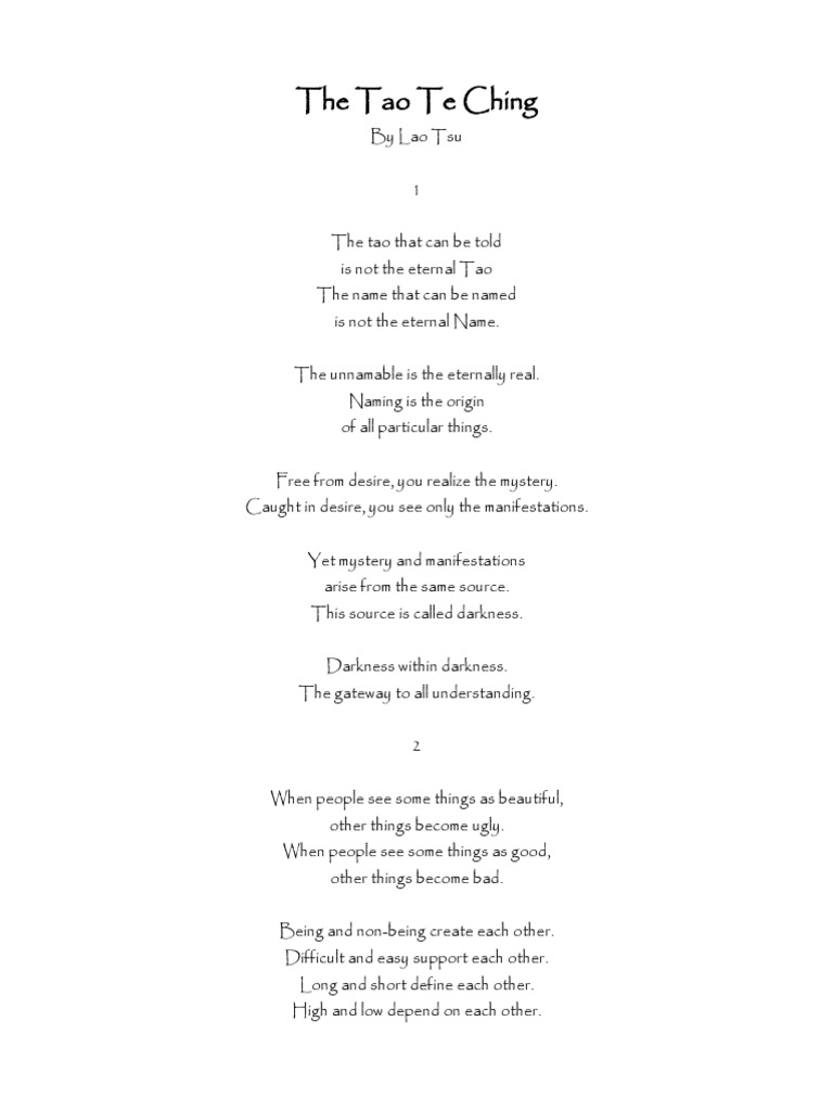 The Tao Te Ching | PDF | Laozi | Tao