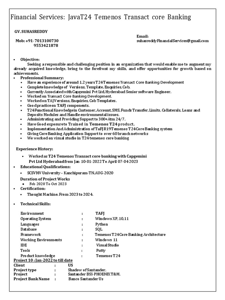 T24 Temenos Transact Core Banking | Download Free PDF | Banks ...