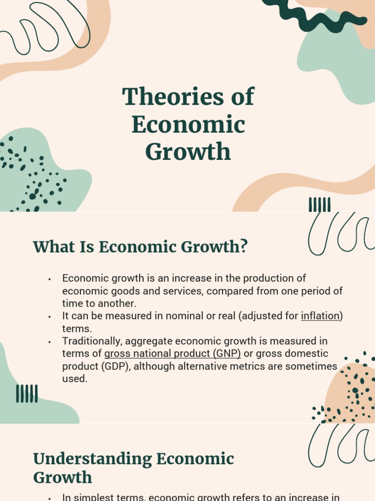 Theories of Economic Growth | PDF | Economic Growth | Market (Economics)