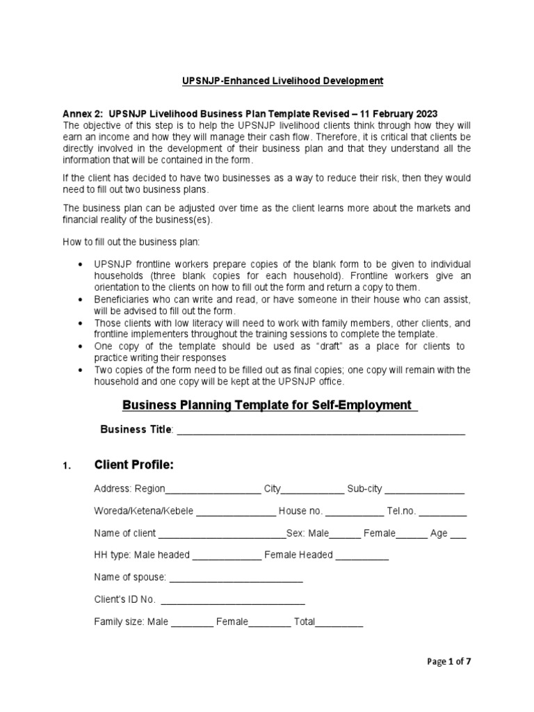 UPSNJP - ELD BP Template (Revised v3.1 11 Feb) | PDF