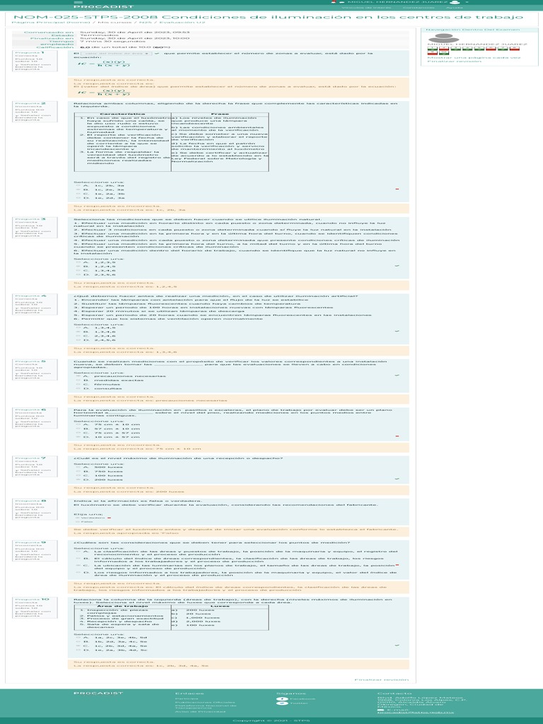 Evaluación U2 | PDF | Encendiendo | Óptica