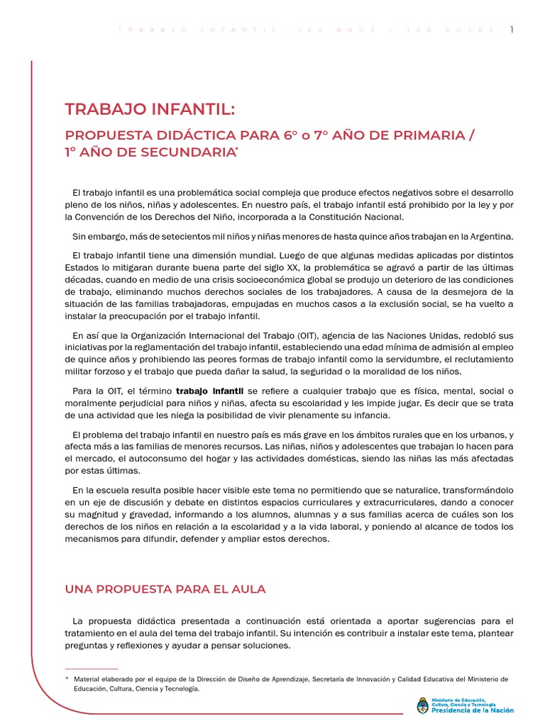 Trabajo Infantil | PDF | Trabajo infantil | Adultos